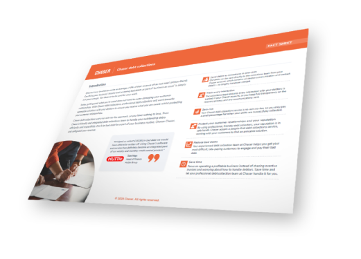 Debt collections services fact sheet | Chaser debt collections Debt collections services fact sheet | Chaser debt collections